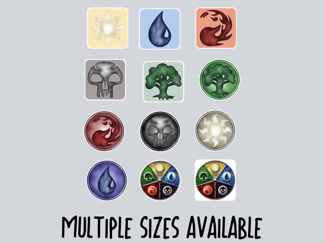 Color Stickers - Magic the Gathering - Set of 12 - Etsy