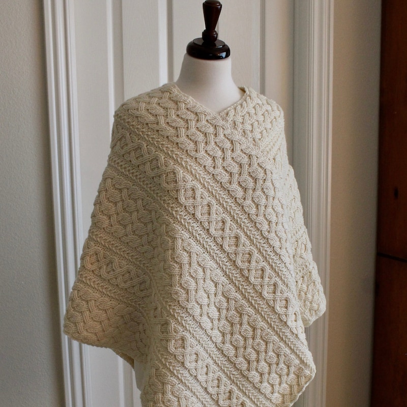 Cable Knit Poncho - Etsy