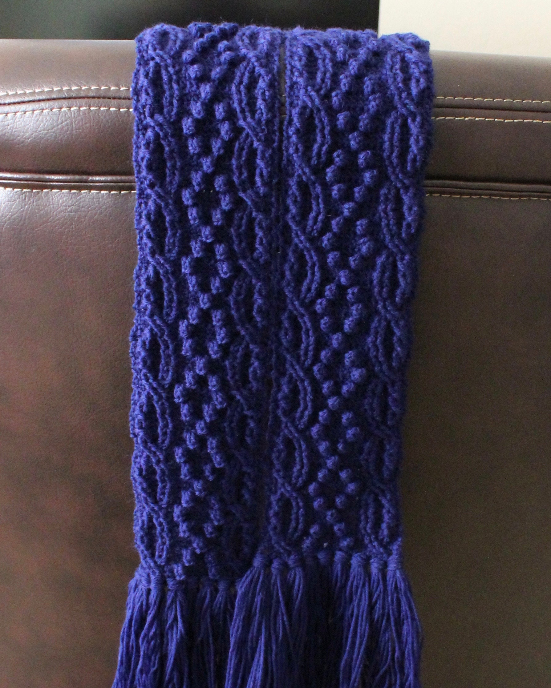 Crochet Scarf Pattern, Midnight Cable Braided Scarf Crochet Pattern for ...