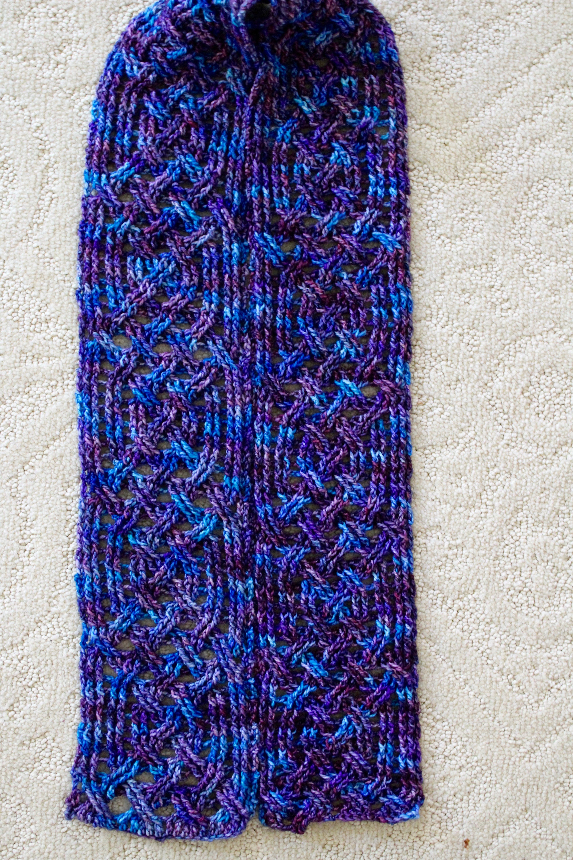 Crochet Scarf Pattern, Lacy Cable Celtic Braided Scarf Cowl Crochet ...