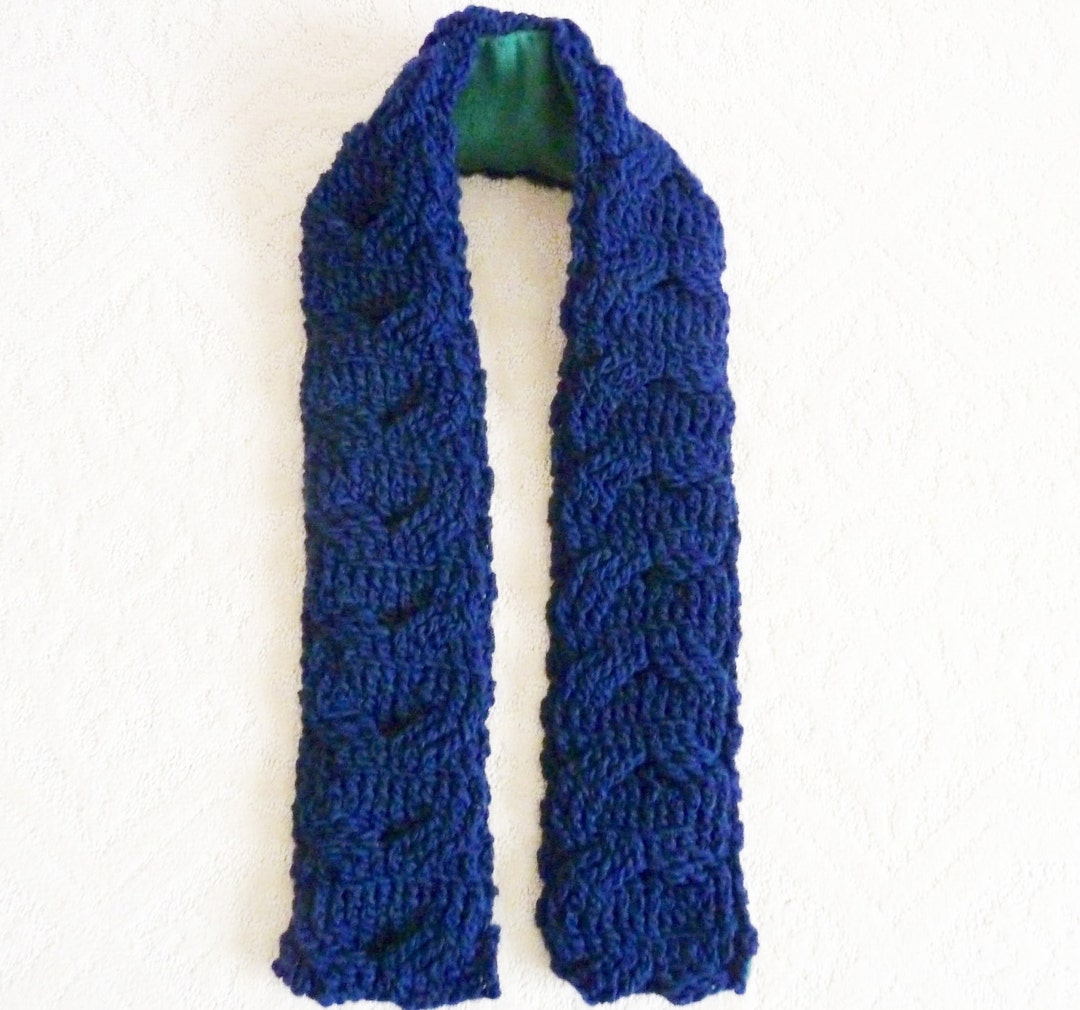 Crochet Scarf Pattern, Icelandic Braided Cable Scarf Crochet Pattern ...