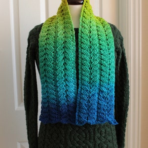 Crochet Scarf Pattern, Algae Braided Cable Scarf Crochet Pattern for ...
