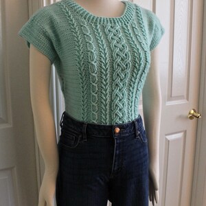 Inverness Braided Cable Adult Sweater Crochet Pattern for Women (size ...