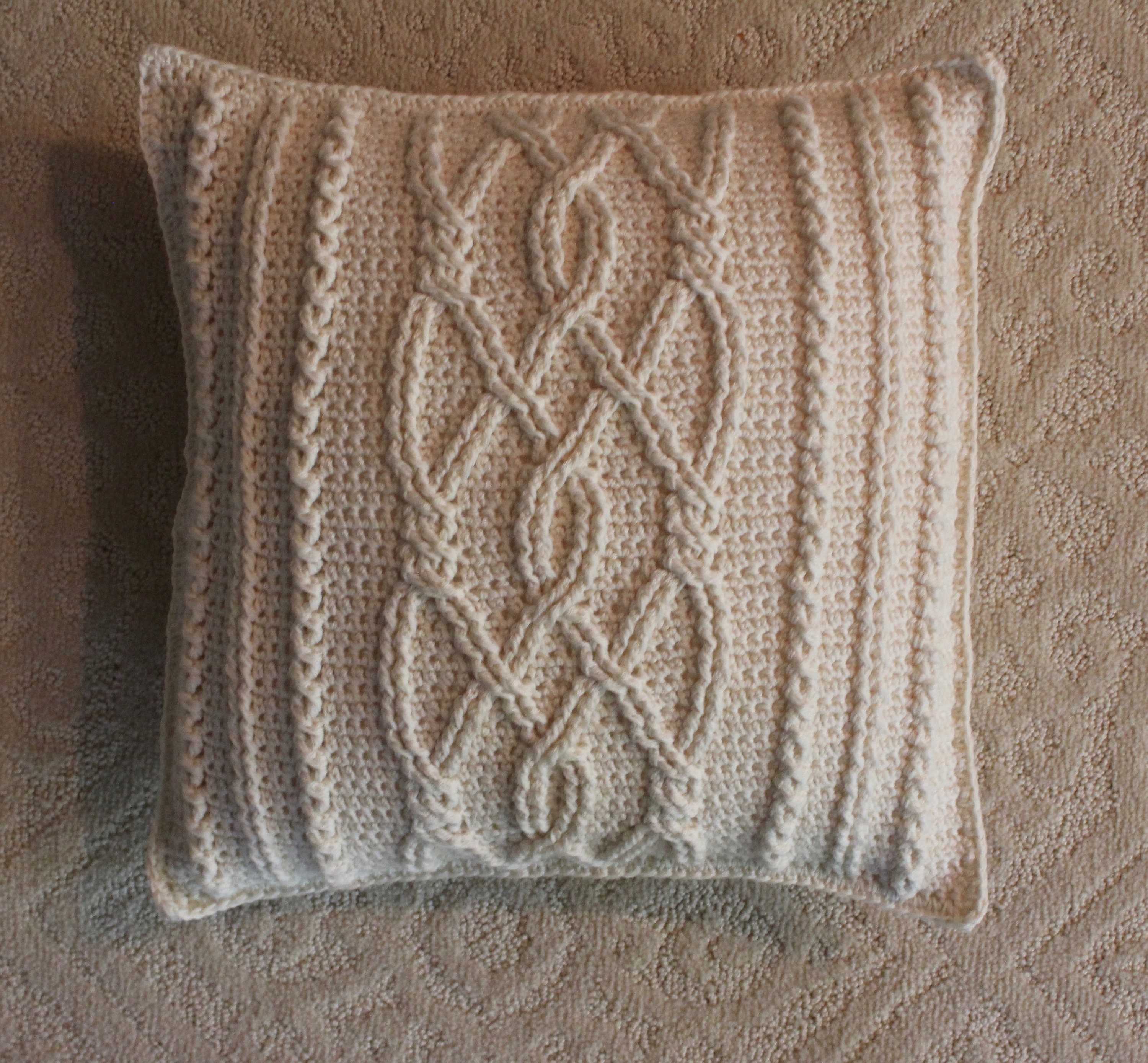 Crochet Pillow Pattern Gratitude Cable Pillow Cable Braided | Etsy