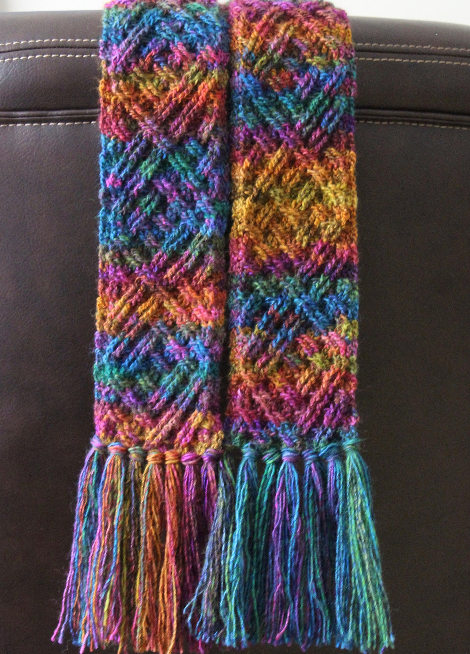 Crochet Scarf Pattern, Celtic Diamonds Braided Cable Scarf Crochet ...