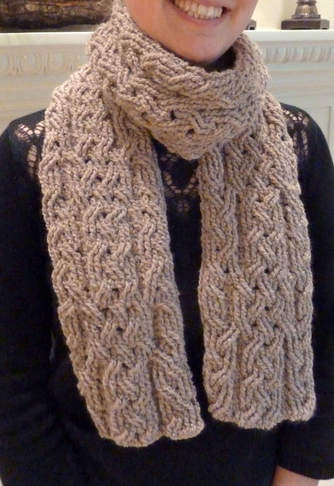 Crochet Scarf Pattern, Milan Cable Braided Scarf Crochet Pattern for ...