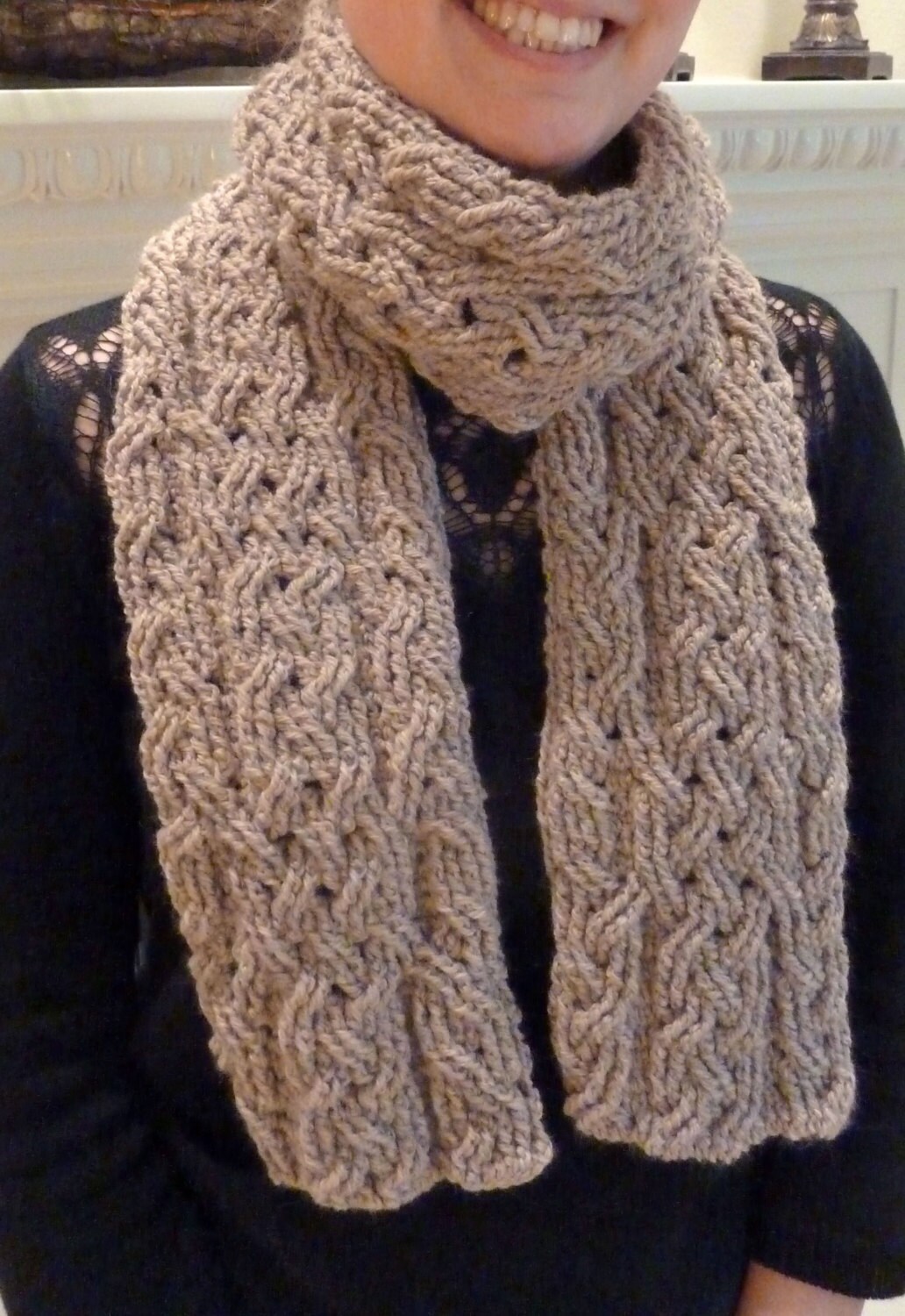 Crochet Scarf Pattern, Milan Cable Braided Scarf Crochet Pattern for ...