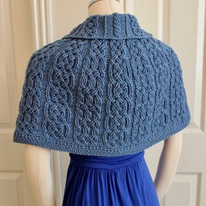 Crochet Pattern Bridgerton Capelet Cable Braided Cape Wrap Crochet ...