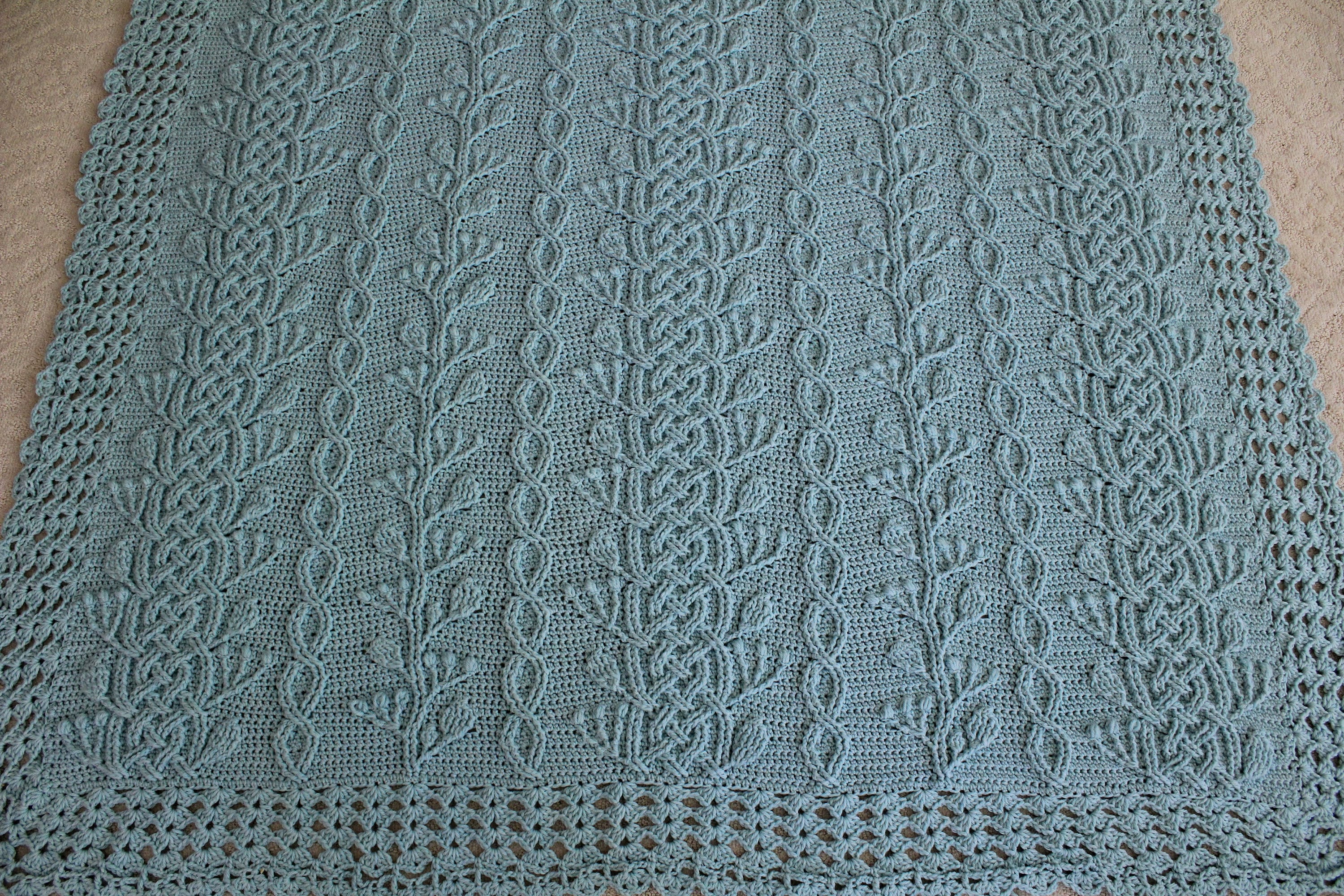 Crochet Blanket Pattern Celtic Garden Braided Cable Blanket - Etsy