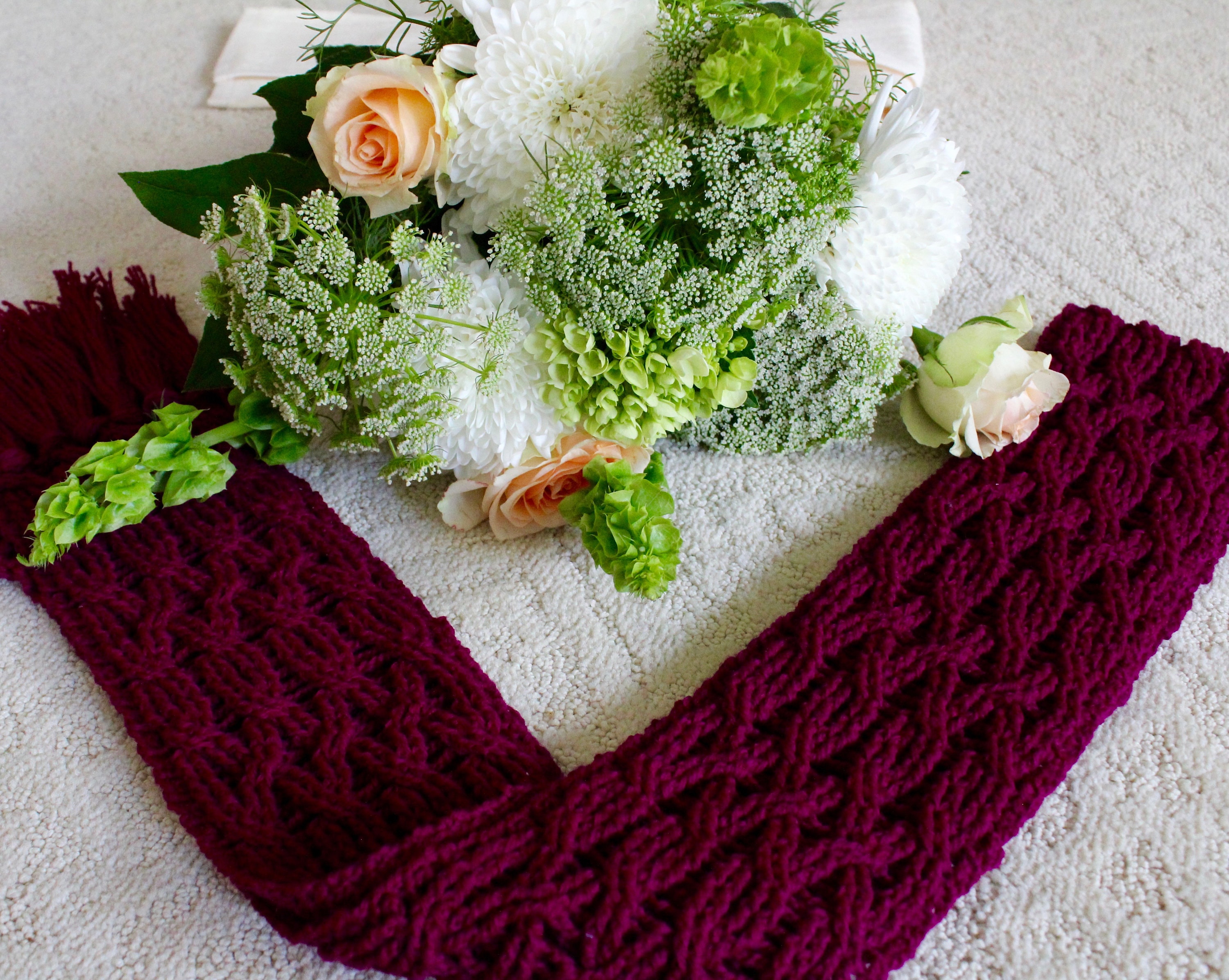 Crochet Scarf Pattern, Celtic Lace Cable Braided Scarf Crochet Pattern ...
