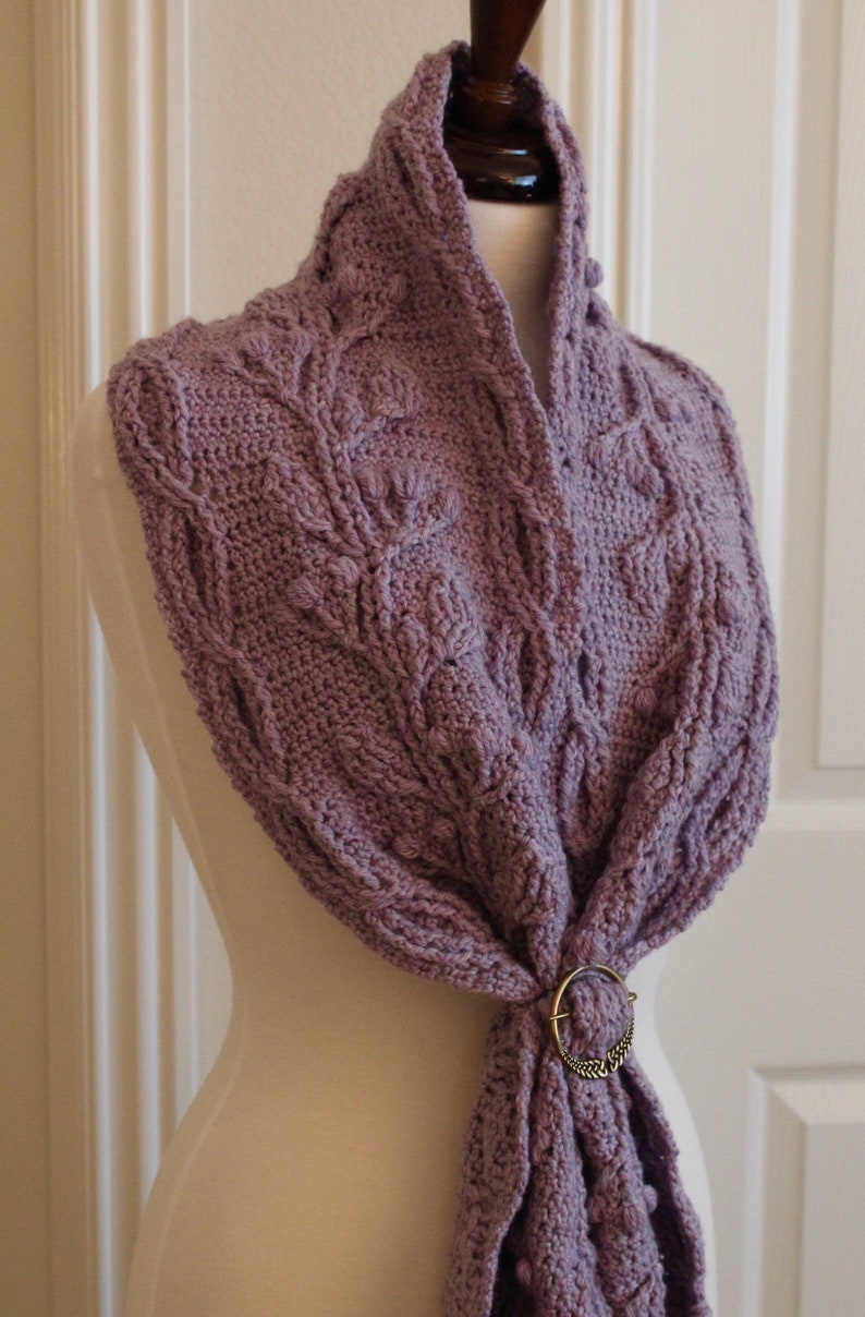 Crochet Scarf Pattern Celtic Garden Braided Cable Scarf - Etsy