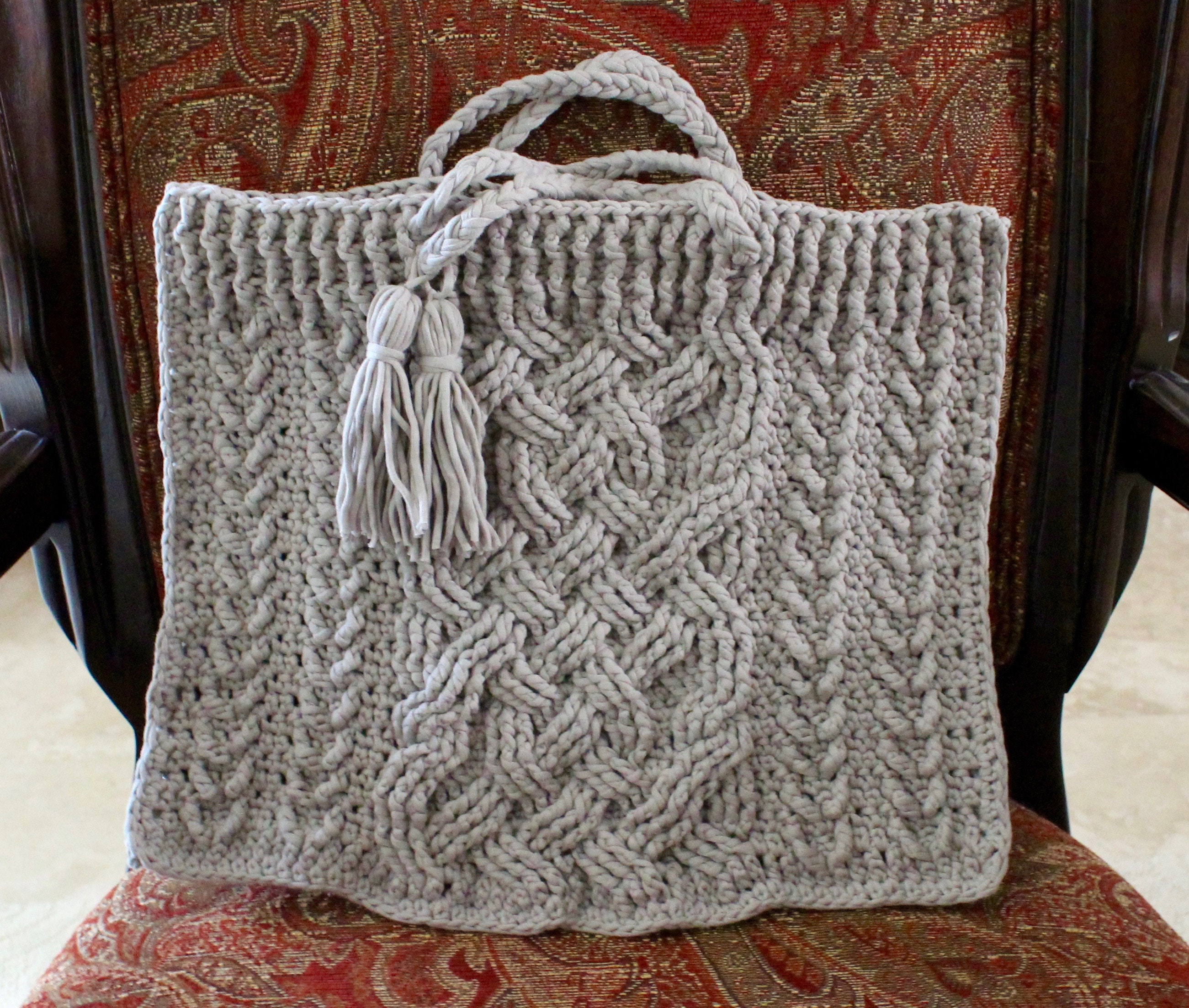 Dover Cable Bag Tote Purse Crochet Pattern for Women and Men Laptop ...