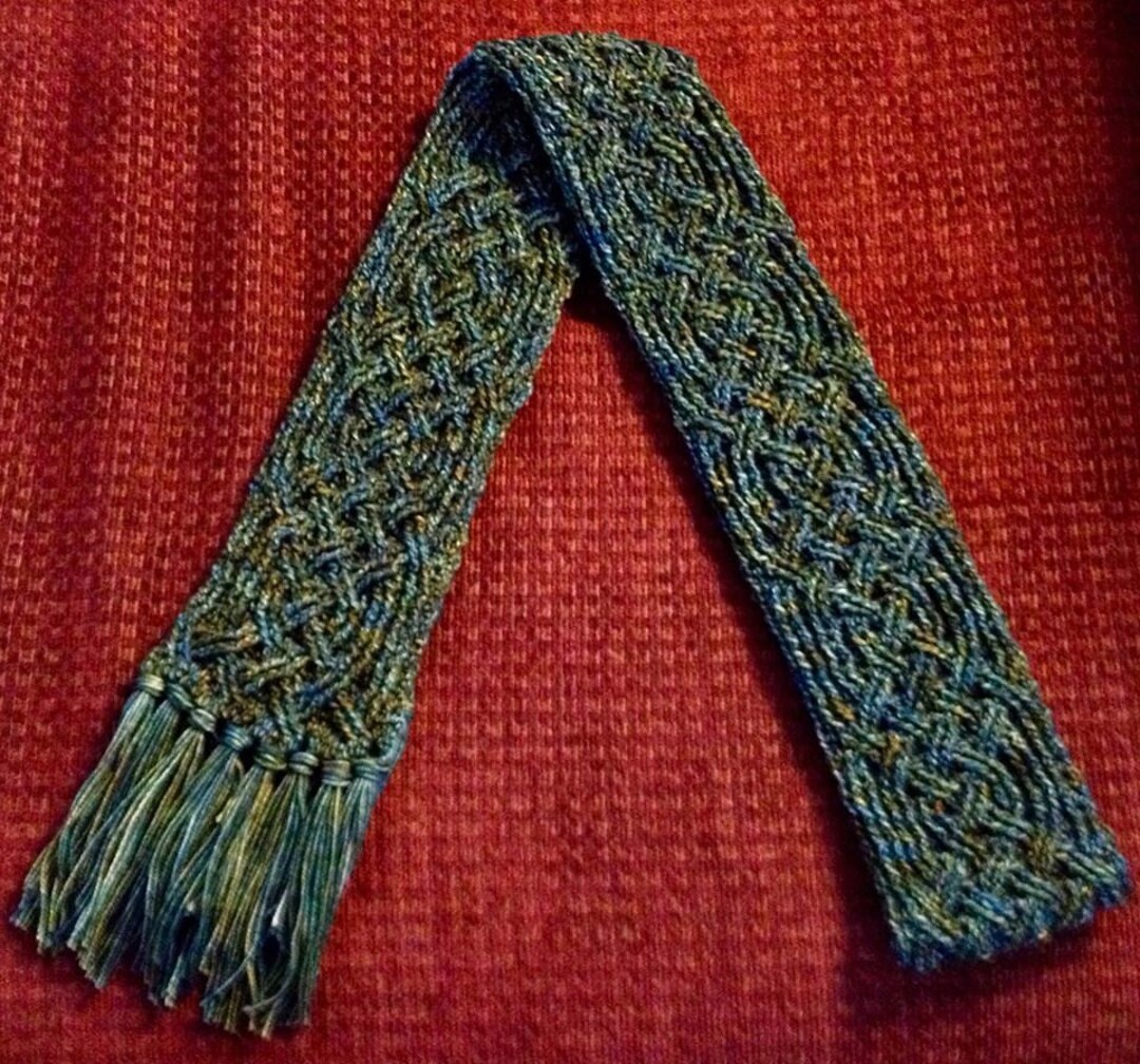 Crochet Scarf Pattern, Aberdeen Castle Braided Cable Scarf Crochet ...