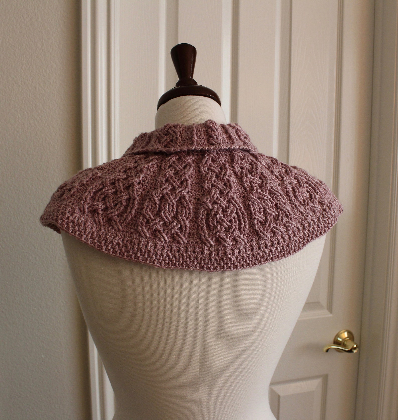 Crochet Pattern Bridgerton Capelet Cable Braided Cape Wrap Crochet ...