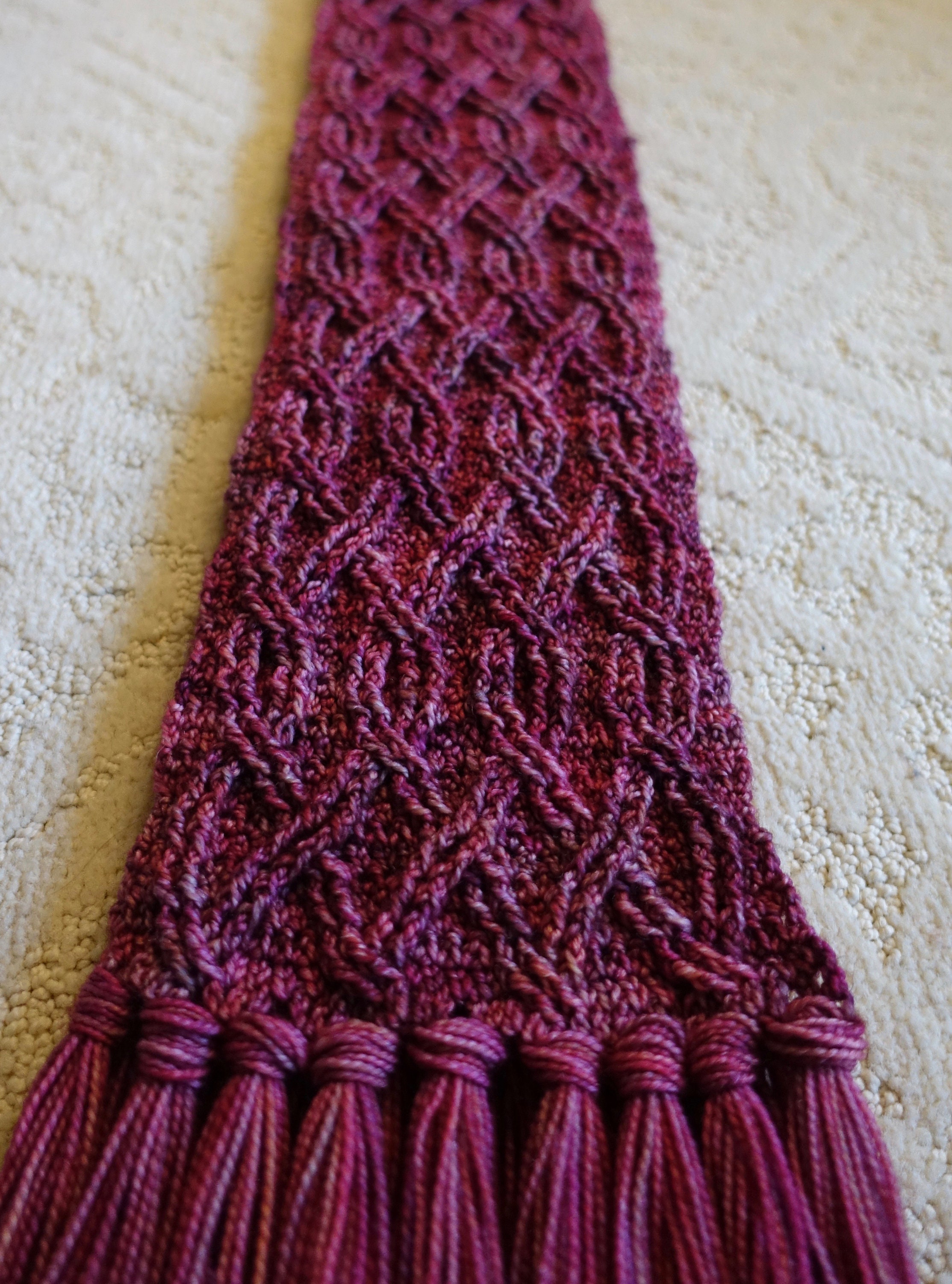 Crochet Scarf Pattern Daenerys Braided Cable Scarf Crochet | Etsy