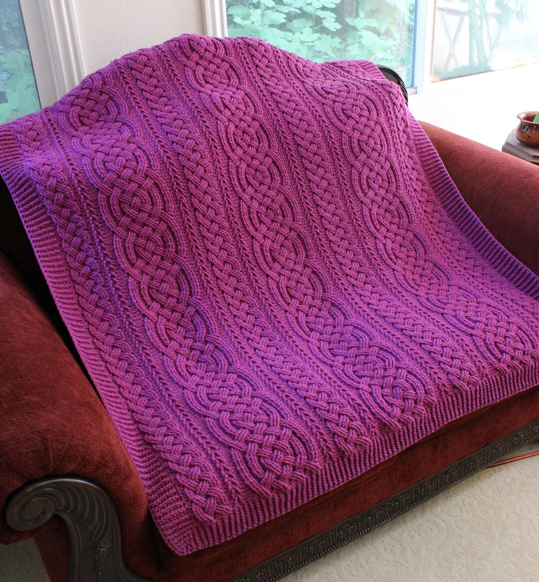 Crochet Blanket Pattern, Aberdeen Braided Cable Blanket Afghan Throw ...