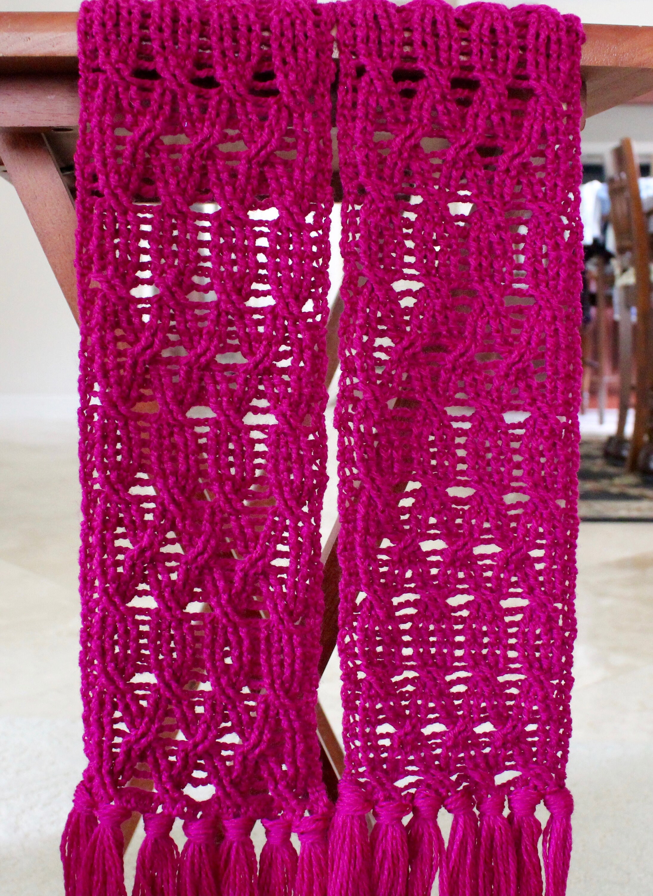 Crochet Scarf Pattern, Celtic Lace Cable Braided Scarf Crochet Pattern ...