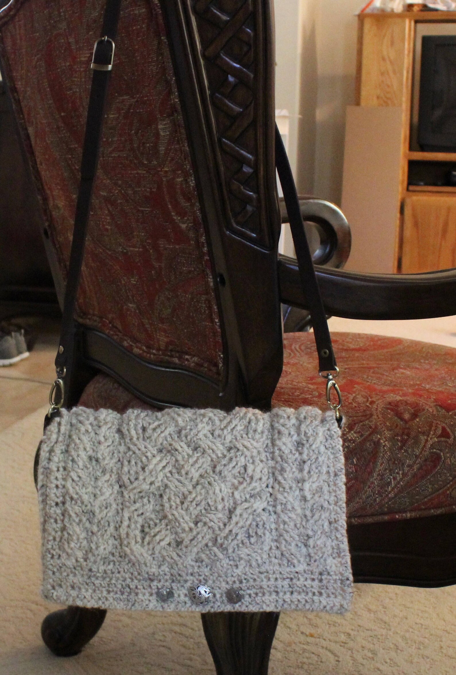 Glenrose Cable Purse Handbag Tote Crochet Pattern for Women - Etsy
