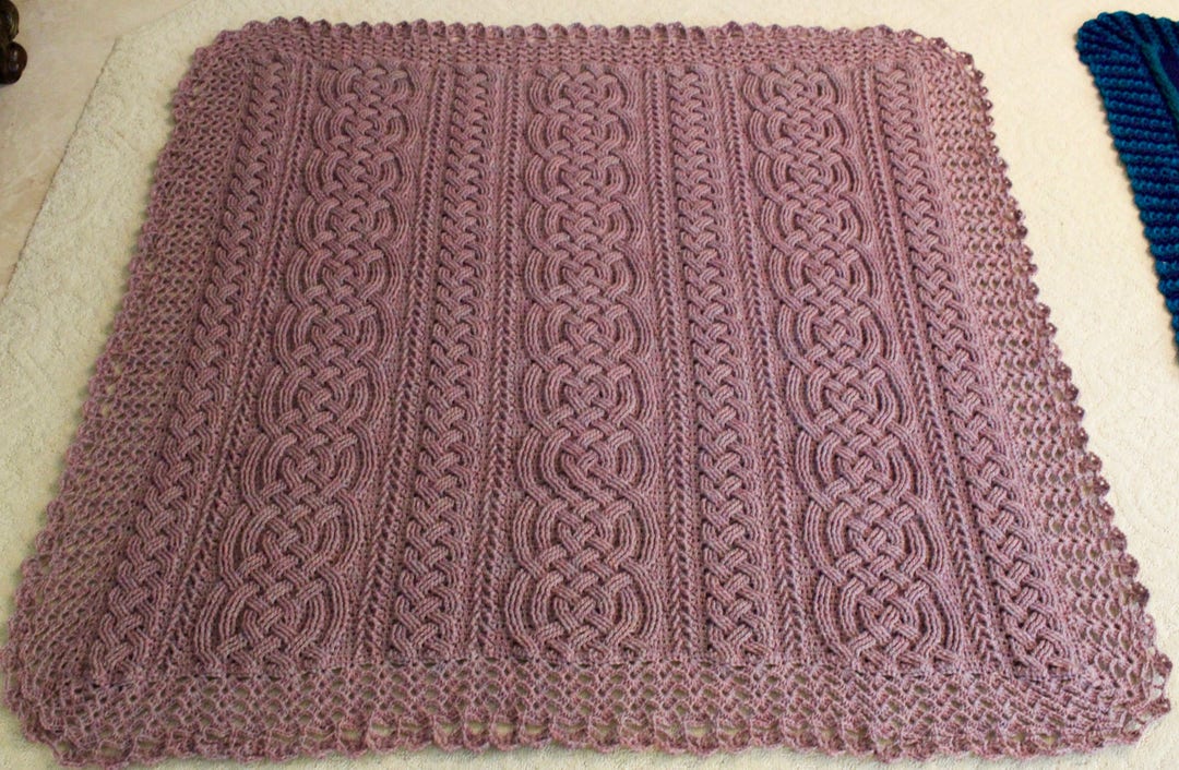 Crochet Blanket Pattern, Aberdeen Braided Cable Blanket Afghan Throw ...