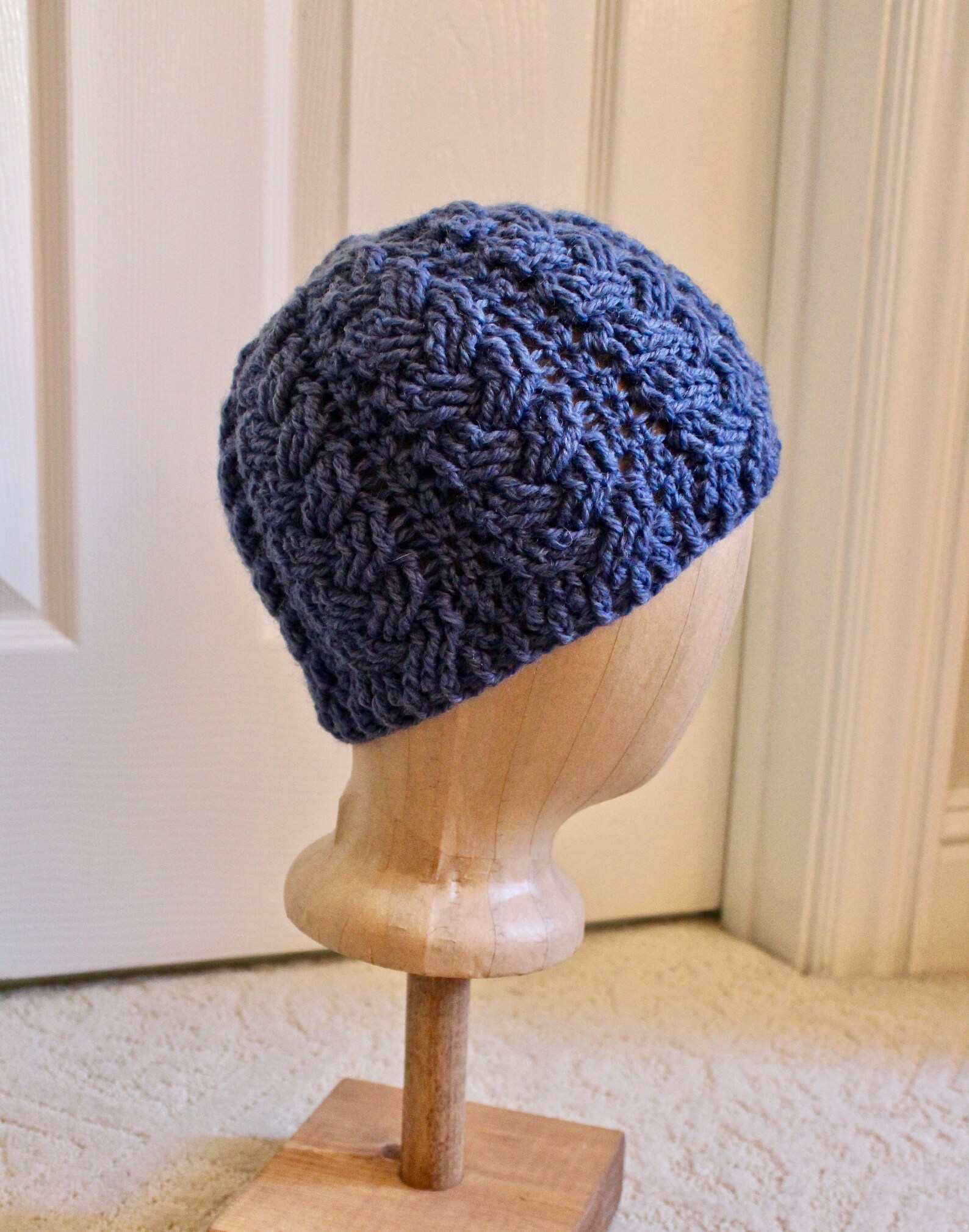 Crochet Hat Pattern Cobblestone Cable Braided Hat Beanie - Etsy