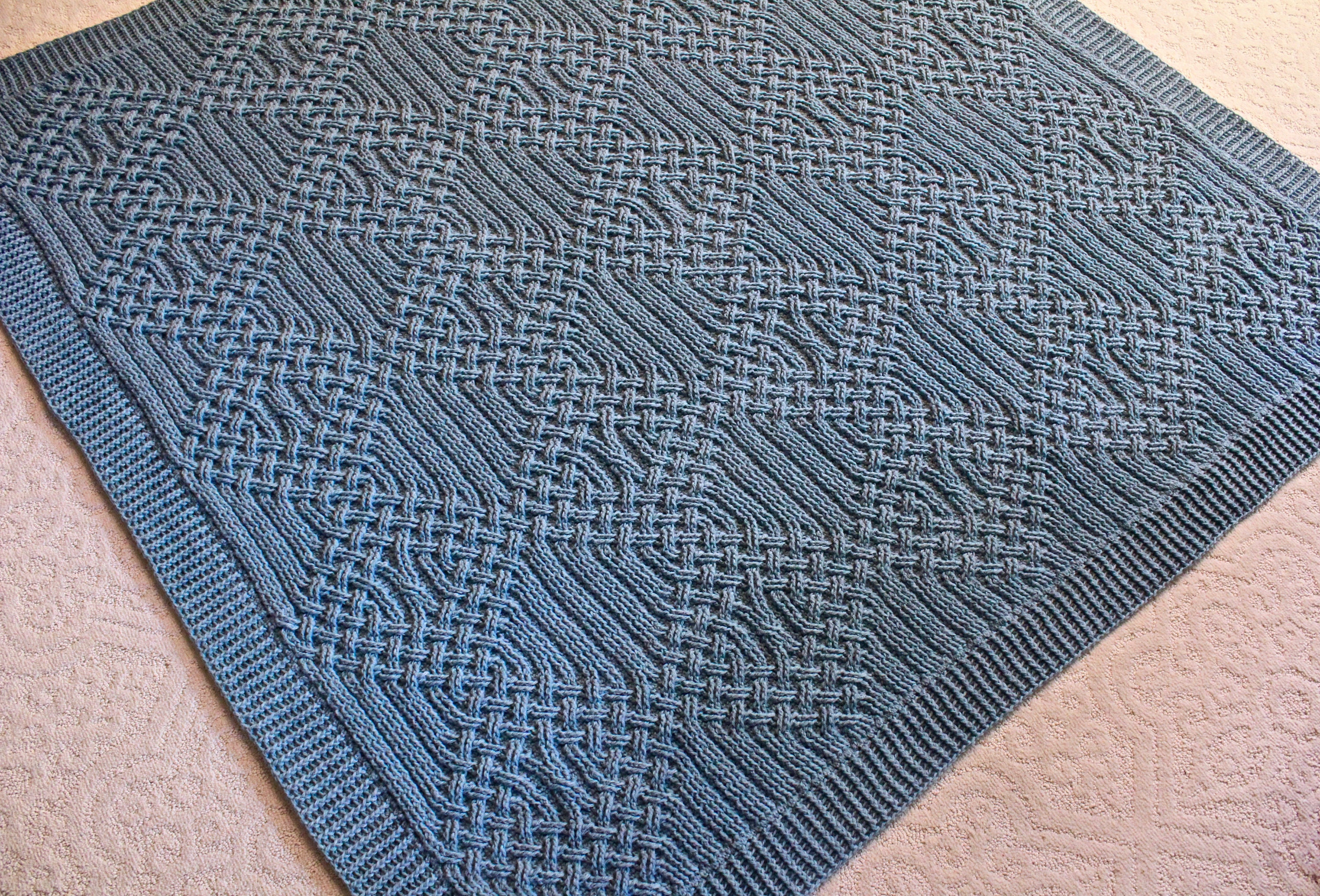 Crochet Blanket Pattern, Celtic Diamond Cable Braided Blanket Crochet ...