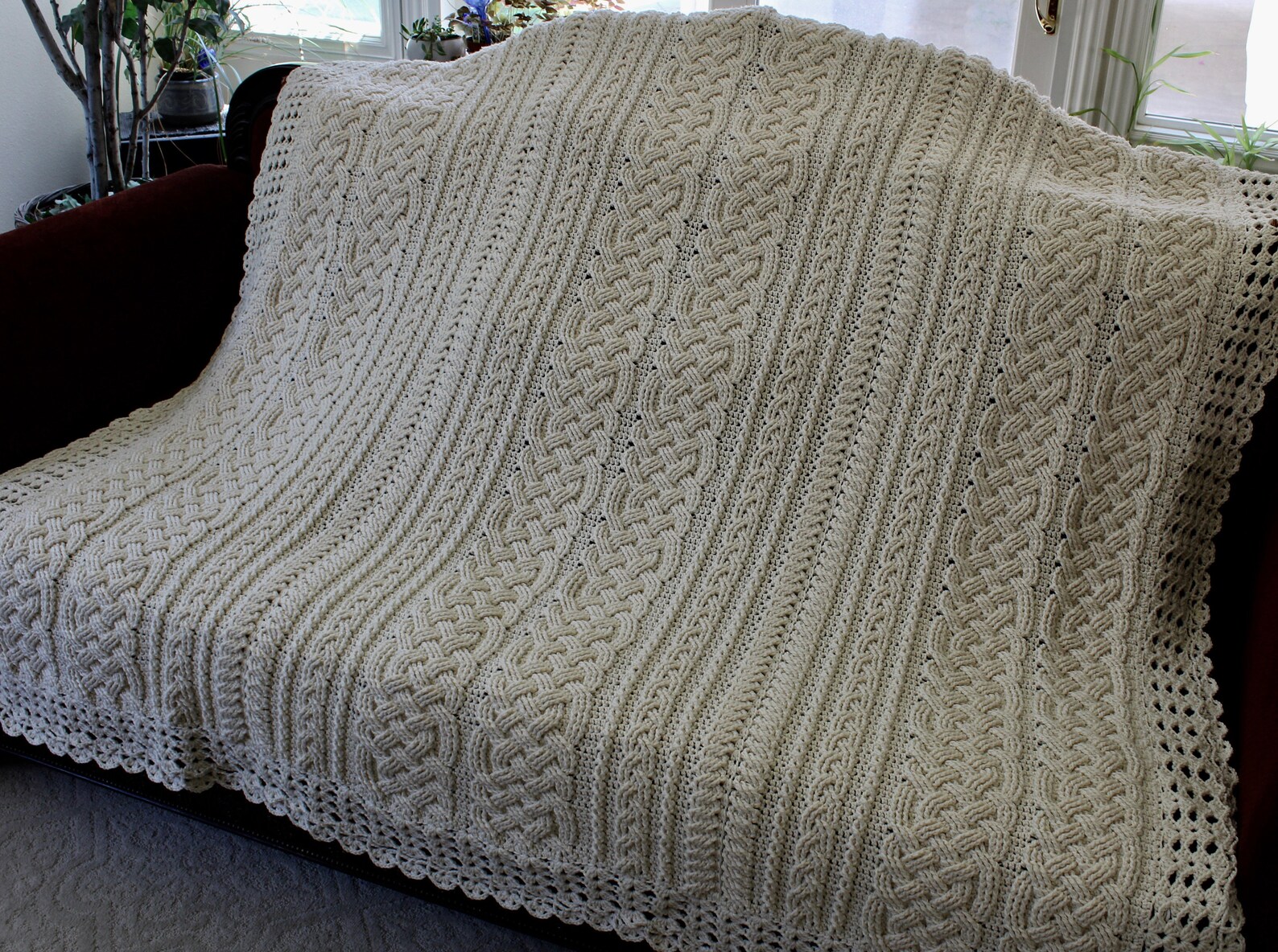 Crochet Blanket Pattern Celtic Twist Braided Cable Blanket - Etsy