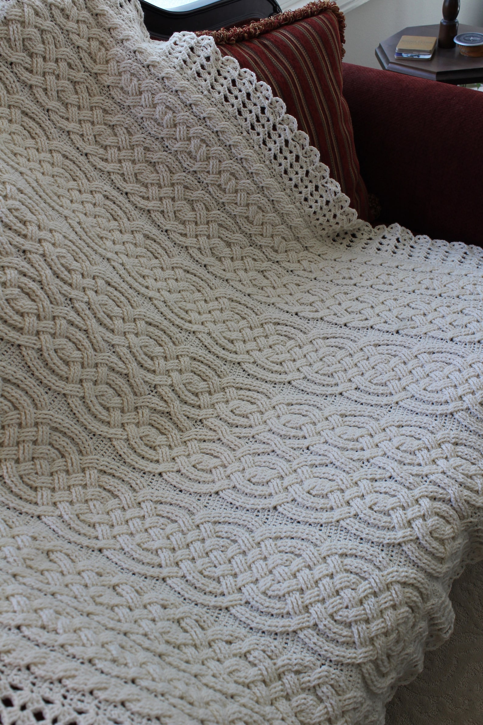 Crochet Blanket Pattern, Skara Brae Cable Braided Blanket Crochet ...