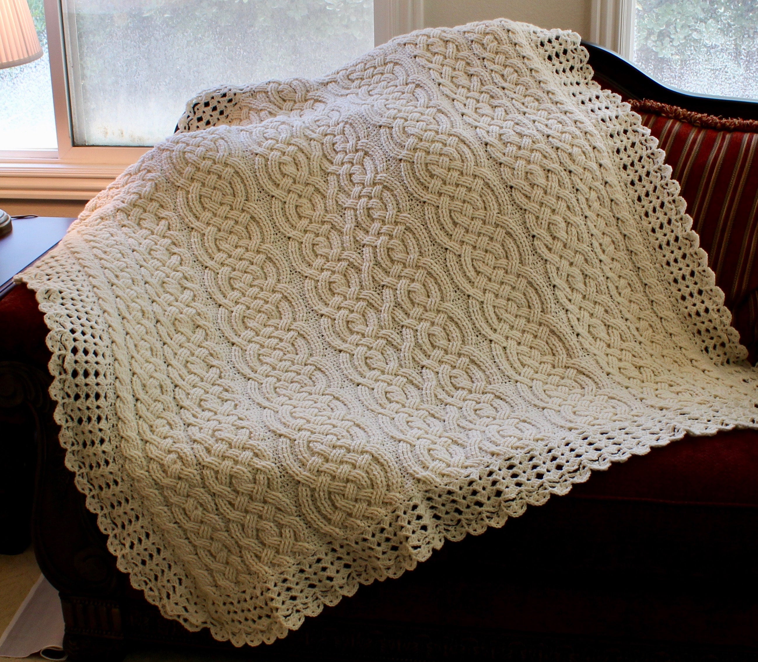 Crochet Blanket Pattern Skara Brae Cable Braided Blanket - Etsy