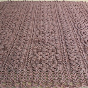 Crochet Blanket Pattern, Aberdeen Braided Cable Blanket Afghan Throw ...