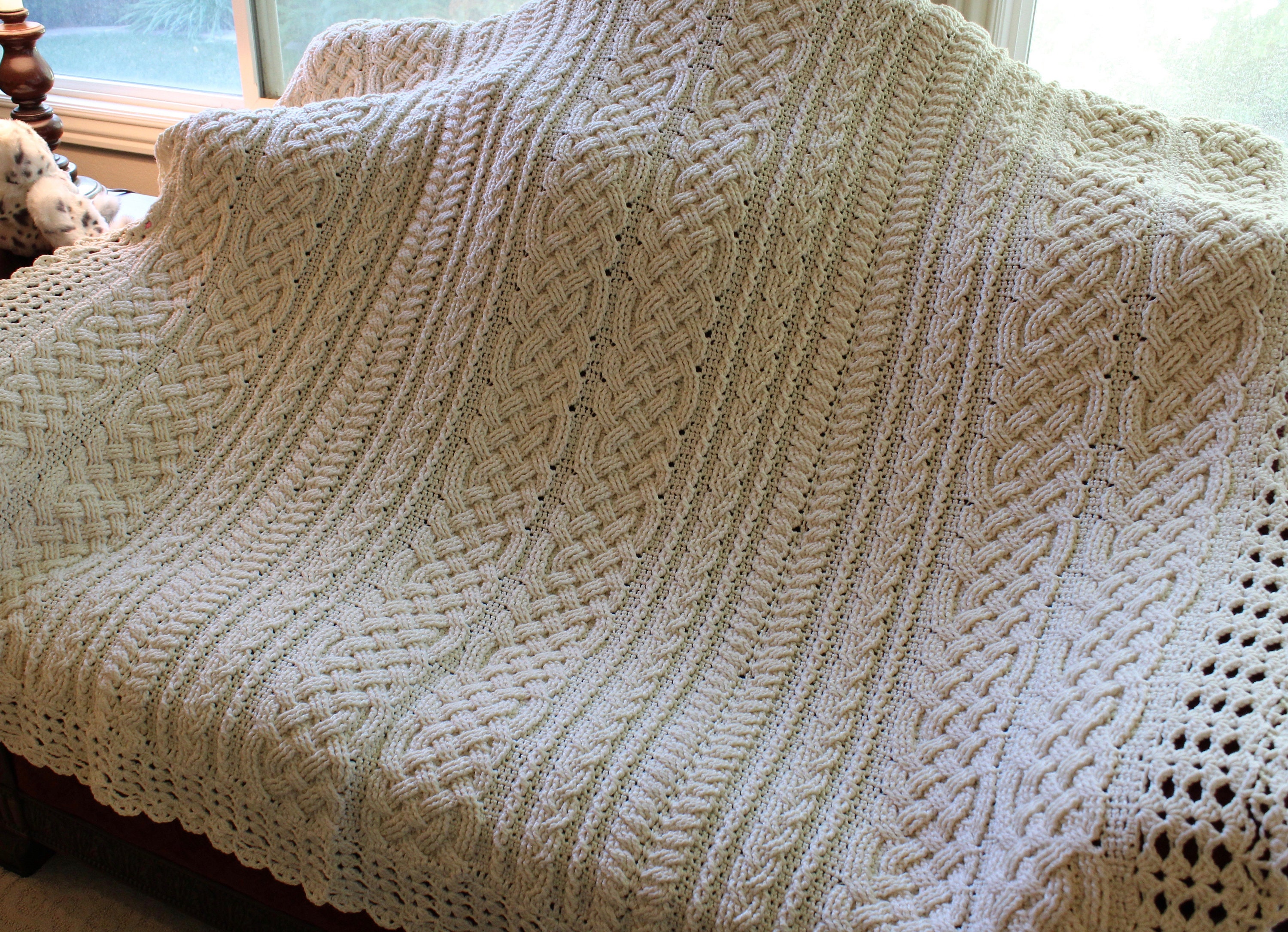 Crochet Blanket Pattern Celtic Twist Braided Cable Blanket | Etsy