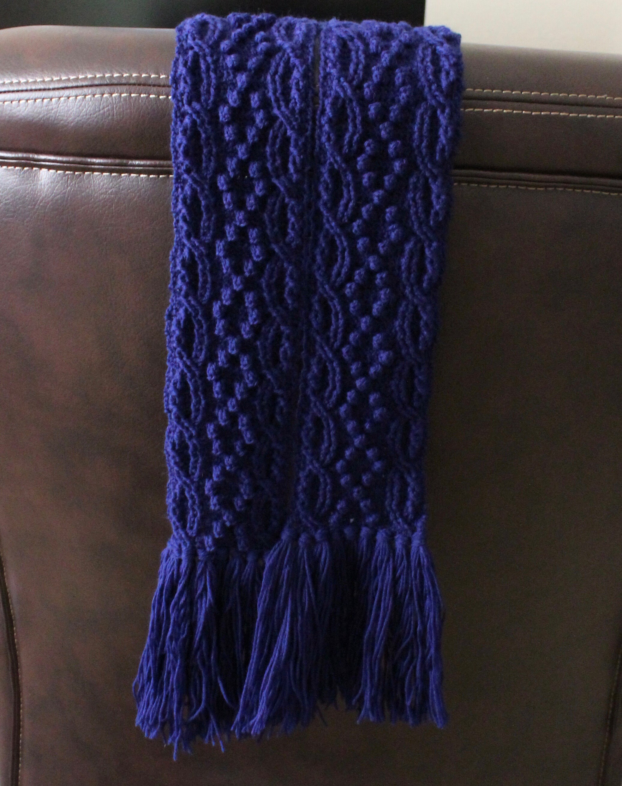 Crochet Scarf Pattern, Midnight Cable Braided Scarf Crochet Pattern for ...