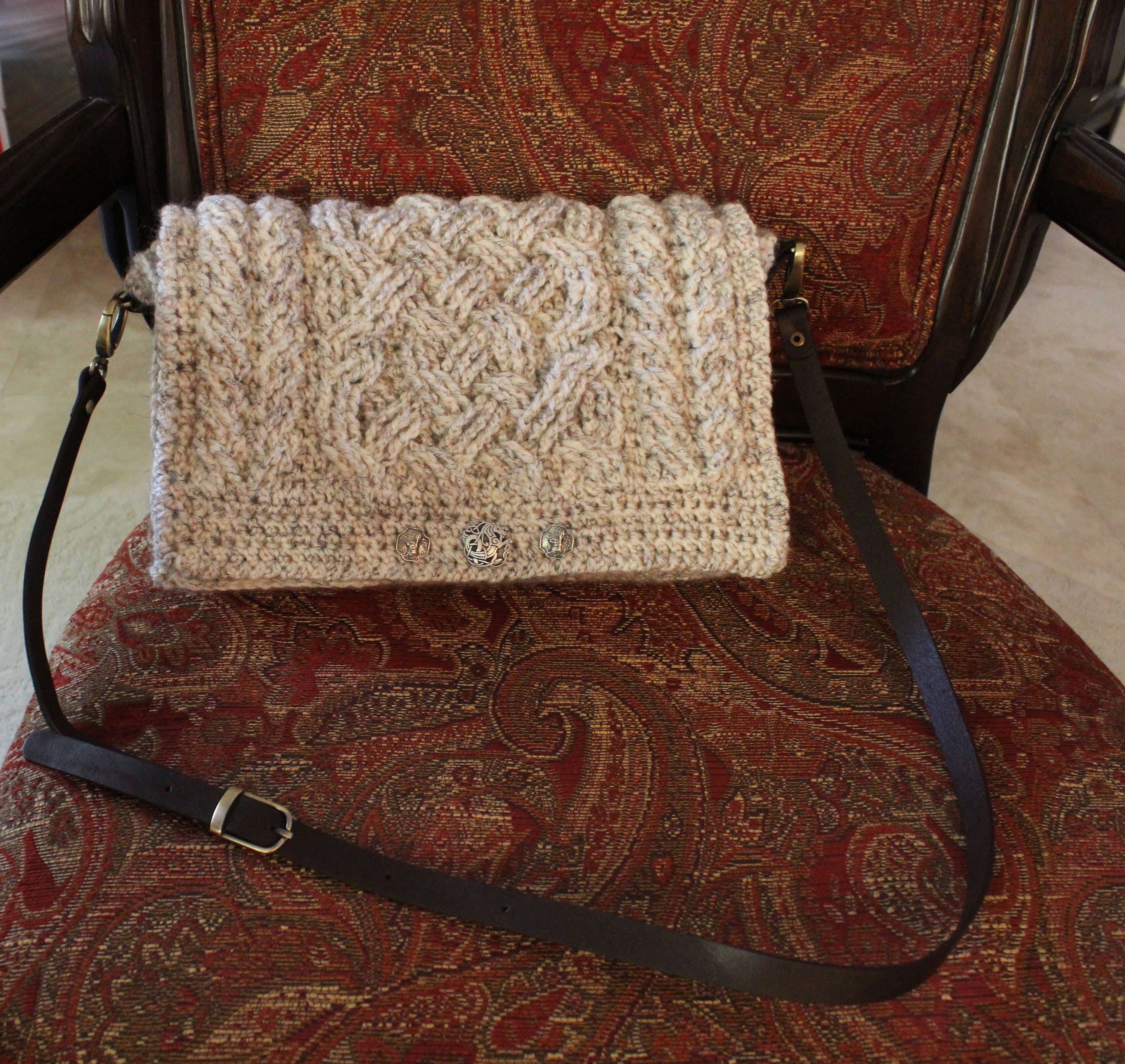 Glenrose Cable Purse Handbag Tote Crochet Pattern for Women - Etsy