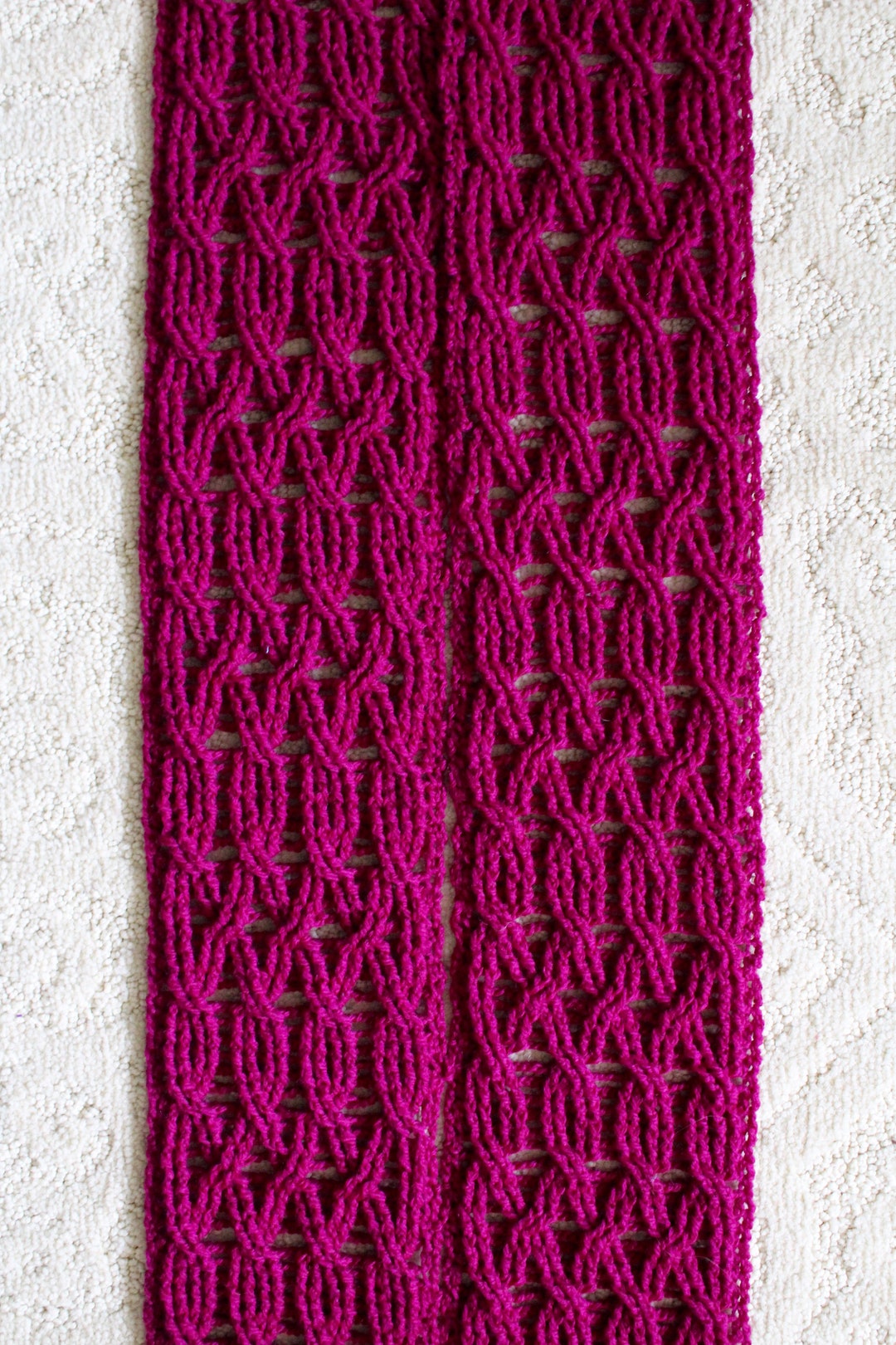 Crochet Scarf Pattern, Celtic Lace Cable Braided Scarf Crochet Pattern ...