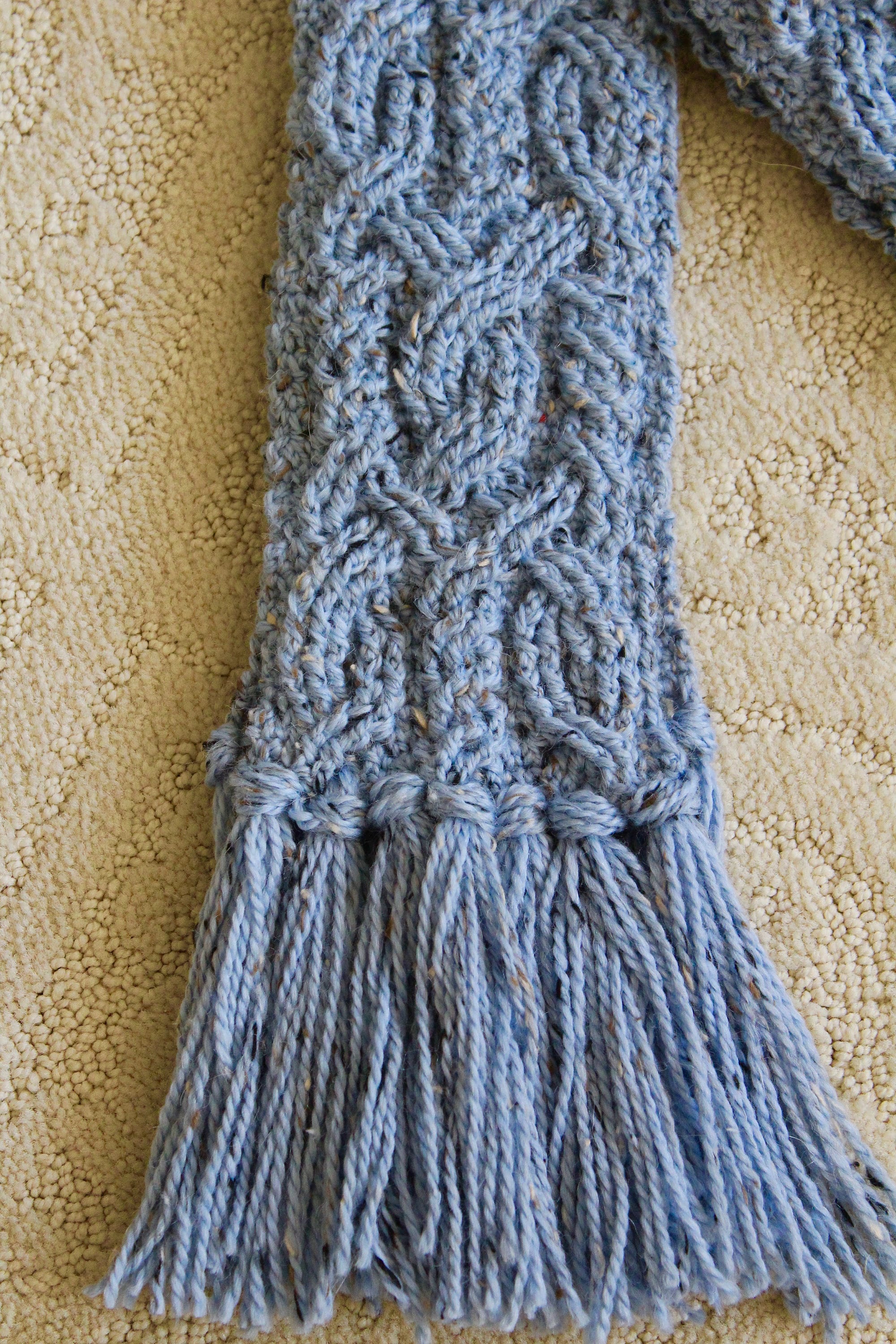 Crochet Scarf Pattern Provence Cable Braided Scarf Crochet - Etsy