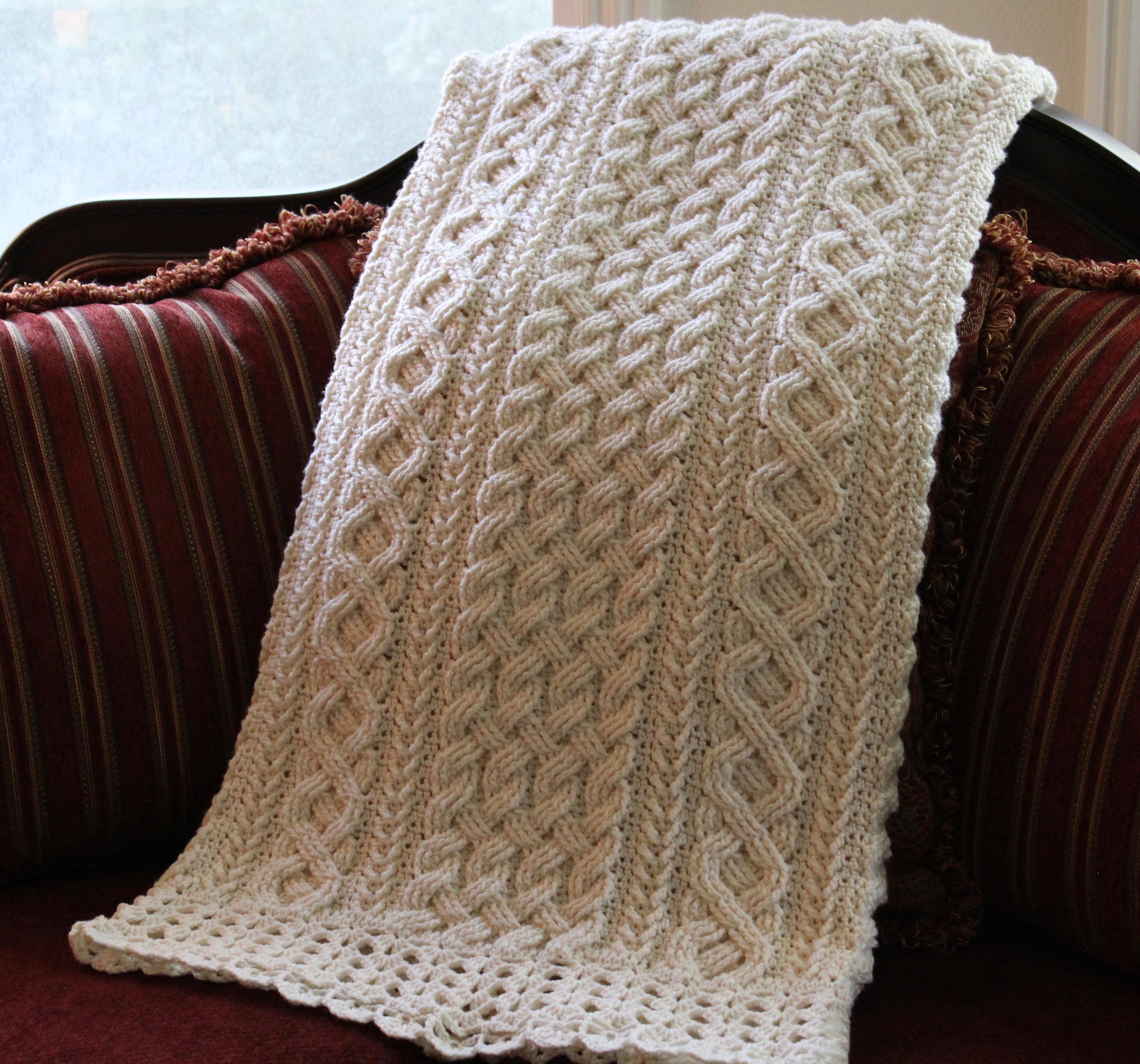 Crochet Blanket Pattern Braemar Cable Braided Blanket Crochet - Etsy