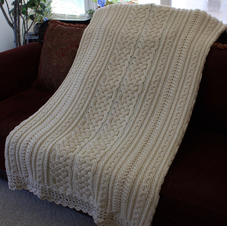 Crochet Blanket Pattern Celtic Twist Braided Cable Blanket | Etsy