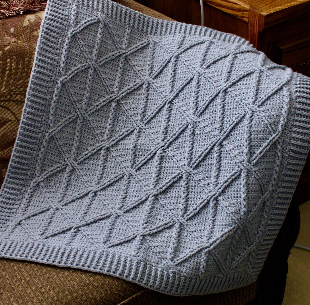 Crochet Blanket Pattern, Barleycove Baby Braided Cable Blanket Crochet ...