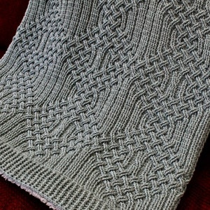 Crochet Blanket Pattern, Celtic Diamond Cable Braided Blanket Crochet ...