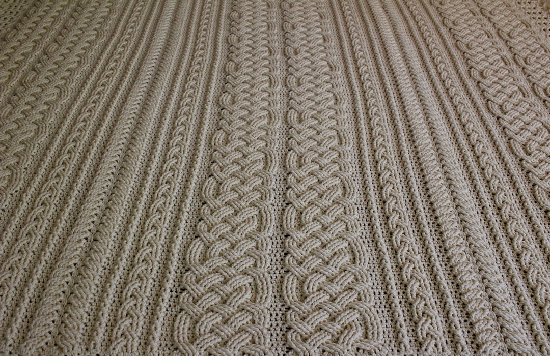 Crochet Blanket Pattern, Celtic Twist Braided Cable Blanket Afghan ...