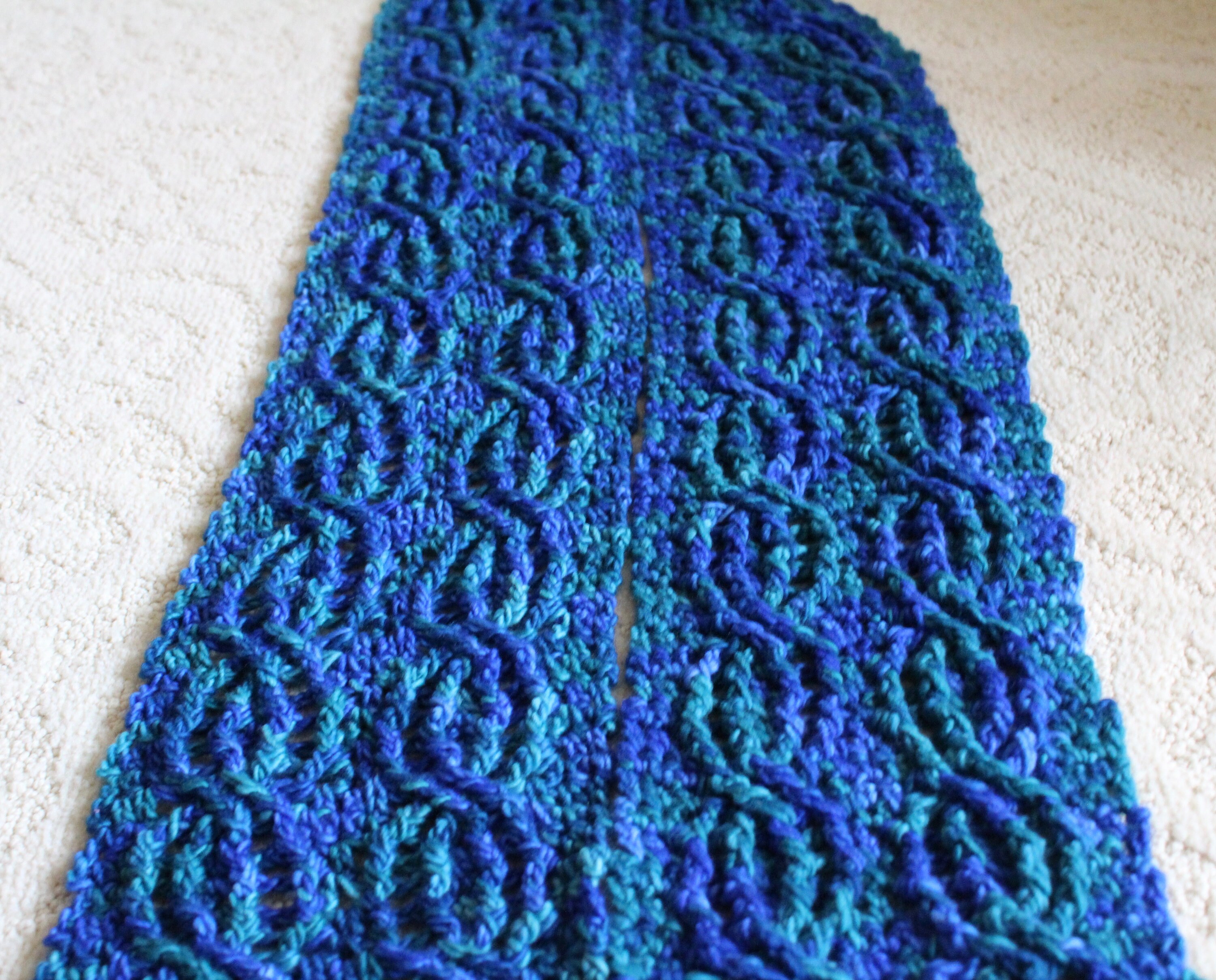 DNA Braided Cable Lace Scarf Cowl Crochet Pattern for Women or | Etsy