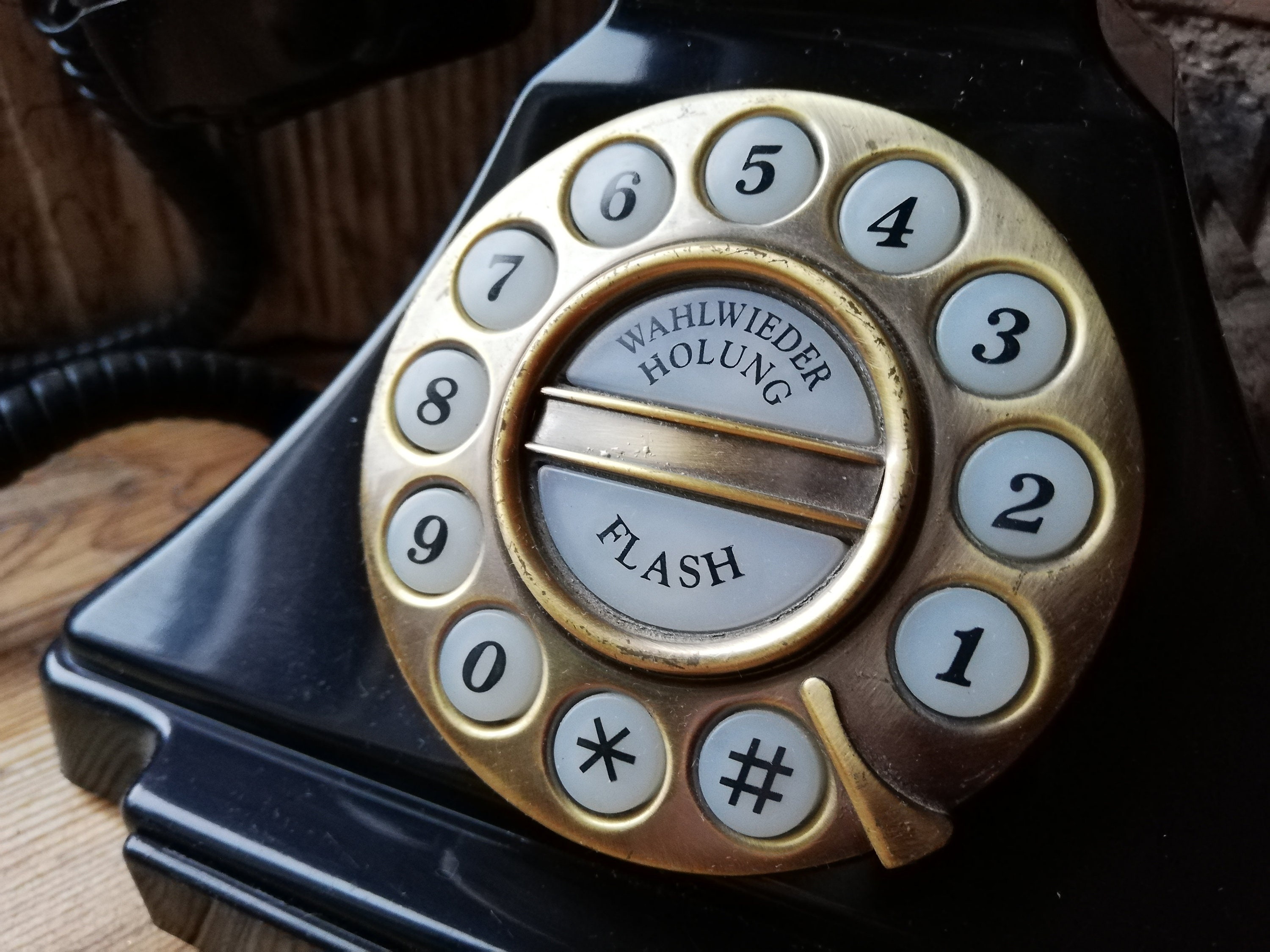 Vintage Nostalgia Telephone Welco 1500 Desk Phone Rotary Phone Black ...