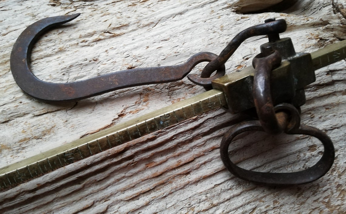 Antique Brass Balance Scale Brass Steelyard Roman Balance Bismarck ...