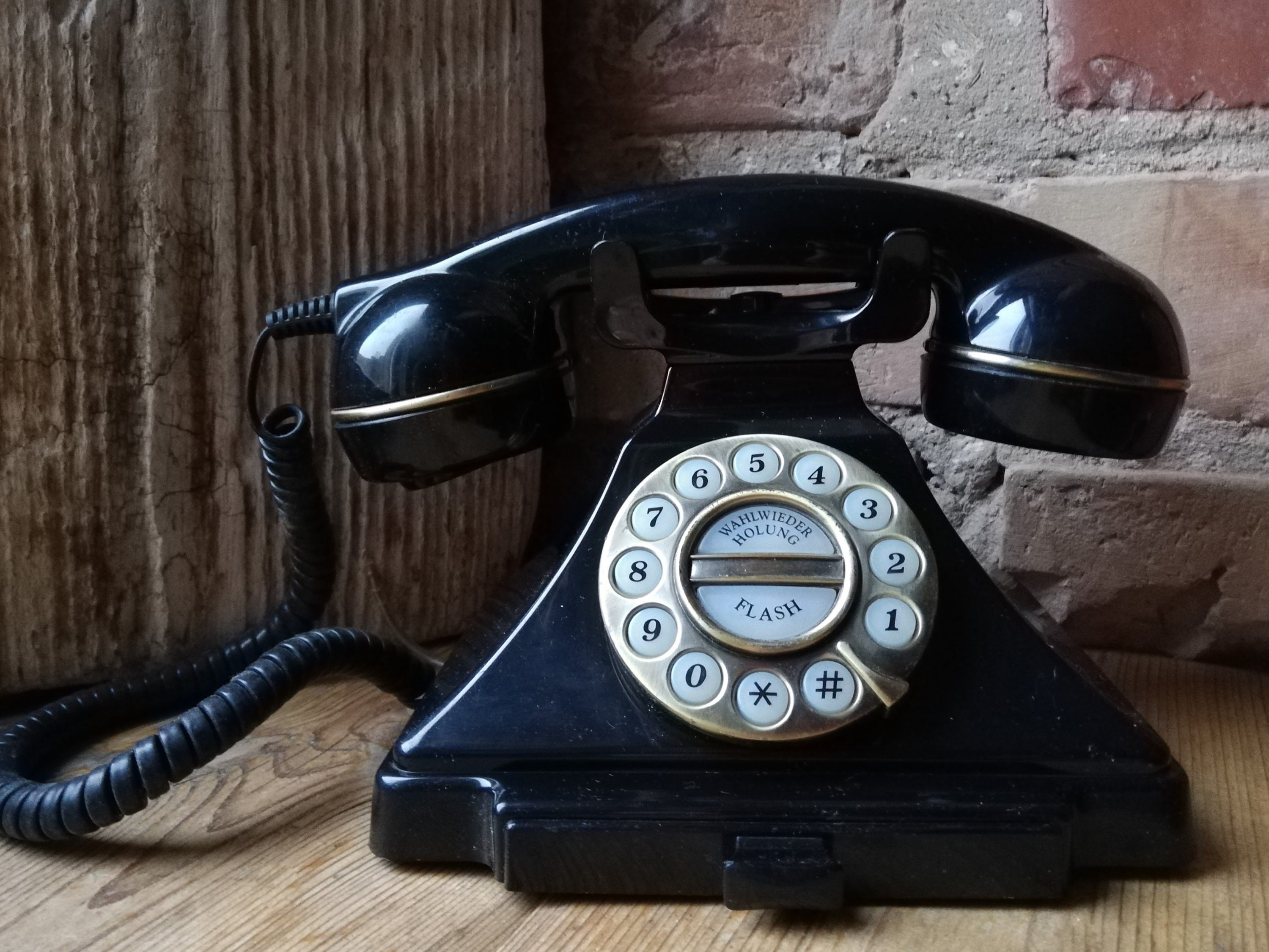 Vintage Nostalgia Telephone Welco 1500 Desk Phone Rotary Phone Black ...
