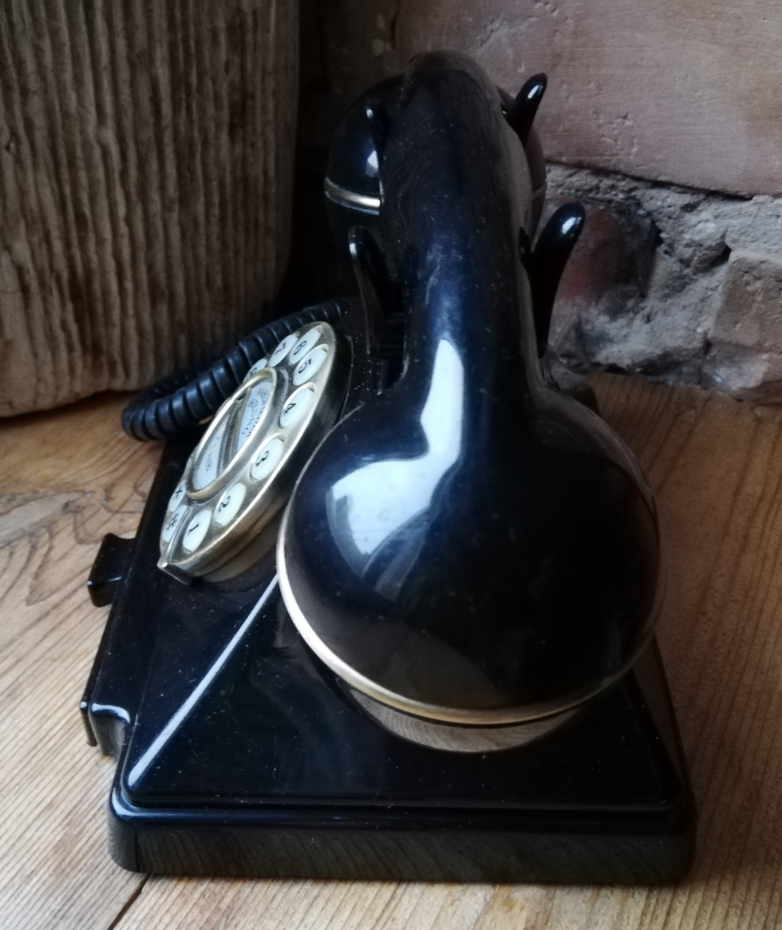 Vintage Nostalgia Telephone Welco 1500 Desk Phone Rotary Phone Black ...