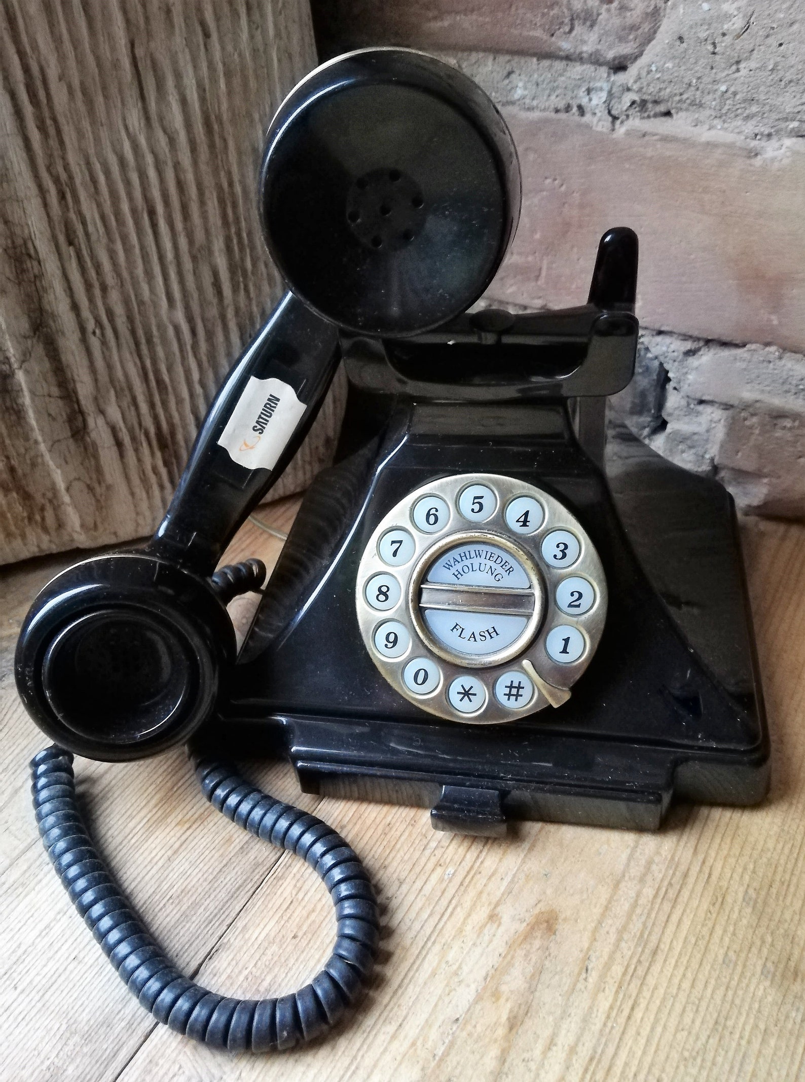 Vintage Nostalgia Telephone Welco 1500 Desk Phone Rotary Phone Black ...