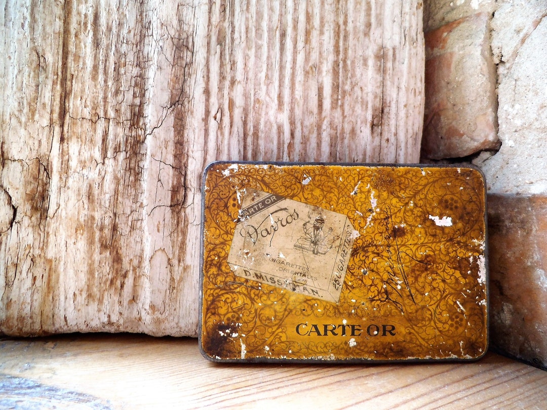 Davros Missirian Carte or Smyrna Cigarette Tin Metal Cigarette Case ...