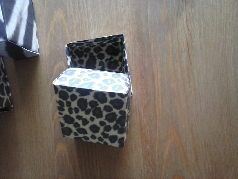 Animal Print Origami Boxes set of 5 - Etsy