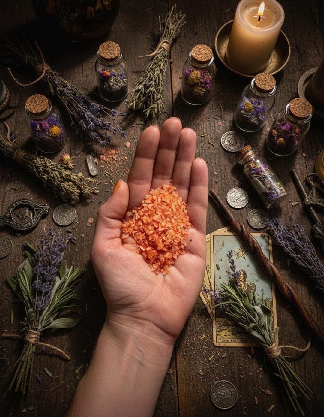 Baneful Ritual Salt /blood Moon ~ Protection & Removal • Witchcraft ...