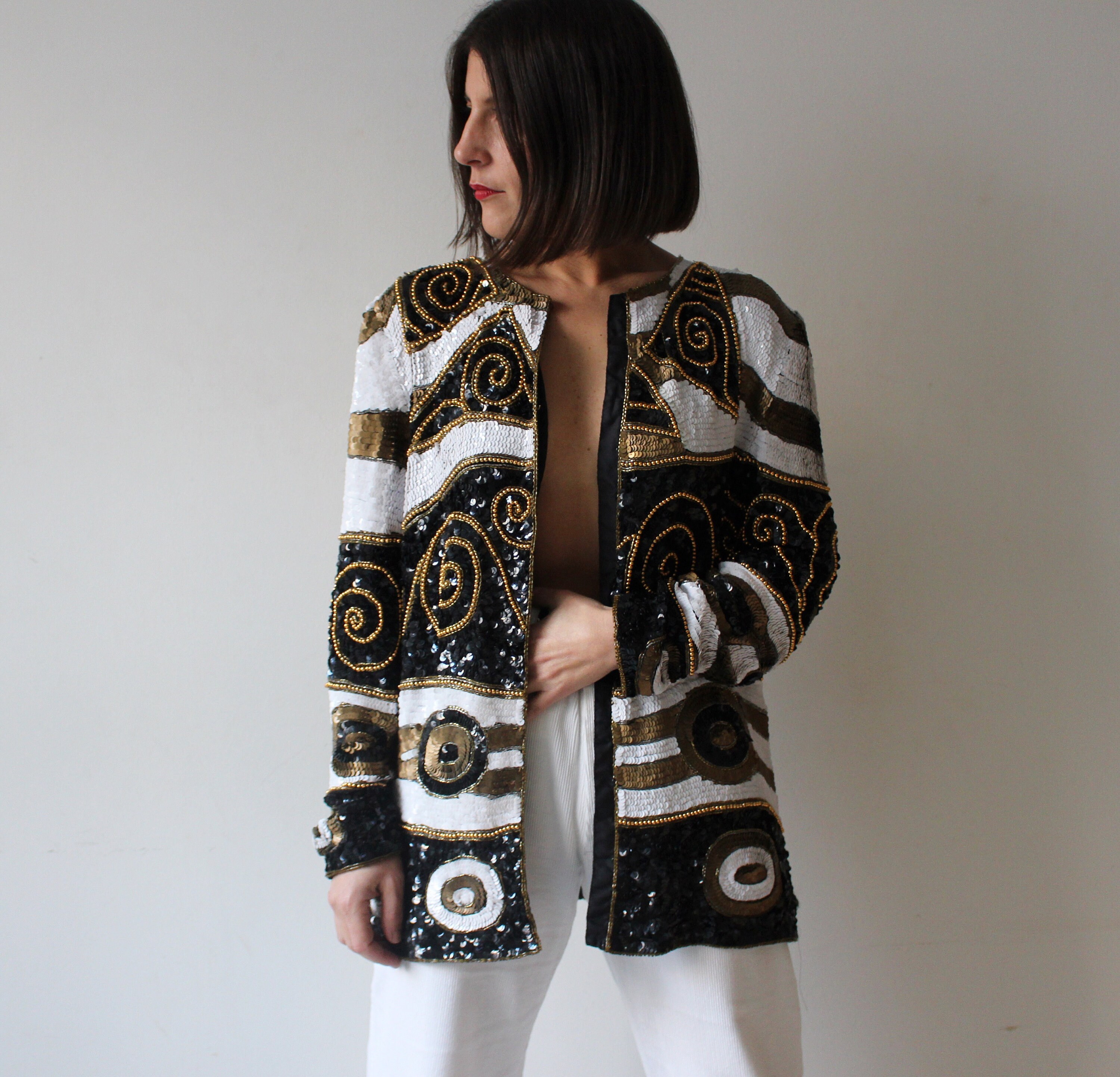 Nugget / Jacket JACQUES HEIM Vintage 60 / Made in France / Shiny Sequin ...