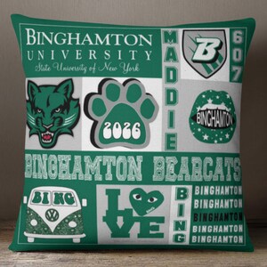 Custom COLLEGE Pillow With Insert Decorative Throw Pillow Dorm Room Bed ...
